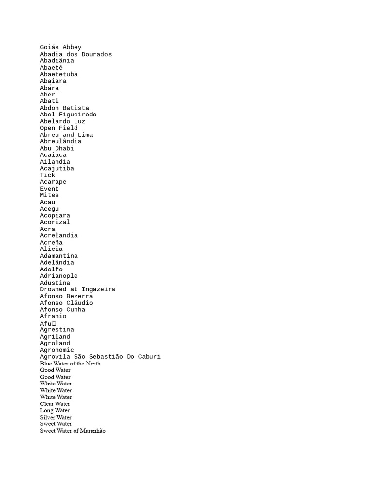 List of Cities in Brazil | PDF