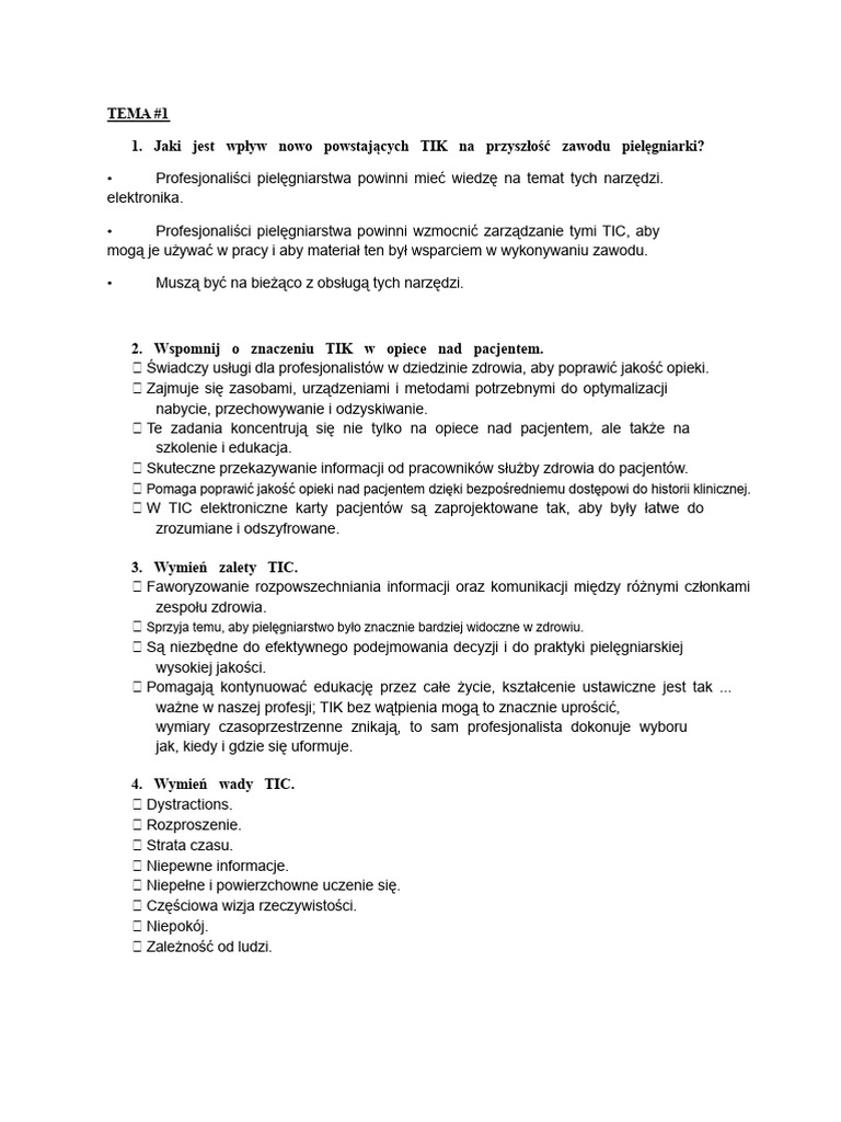 Kwestionariusz Informatyczny | PDF