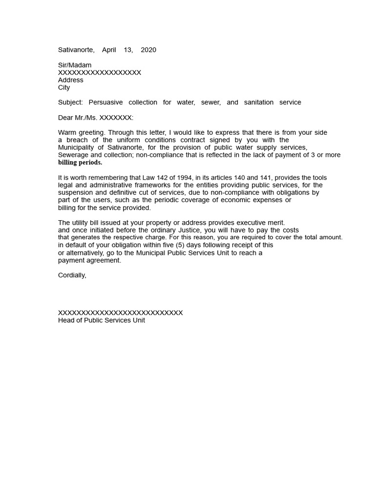 Notice for Delinquent Users 2020 | PDF