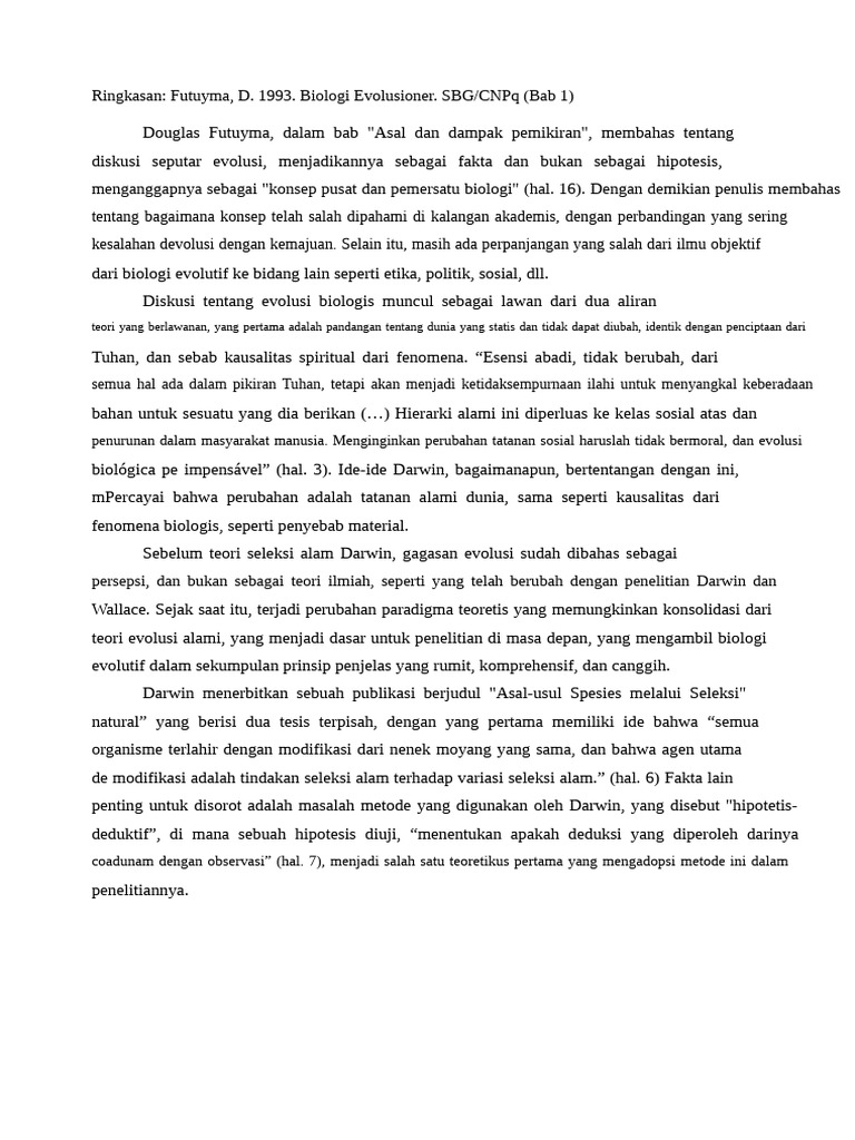 Biologi Evolusi. D. Futuyma | PDF