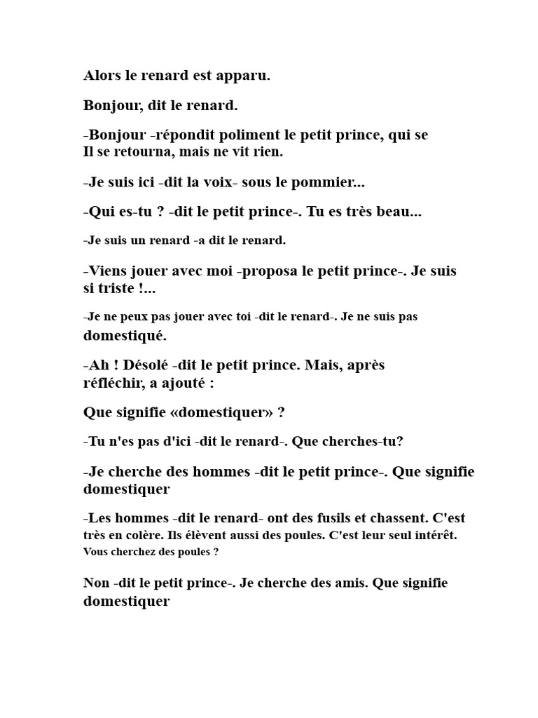 Le Petit Prince Extrait | PDF | Le Petit Prince