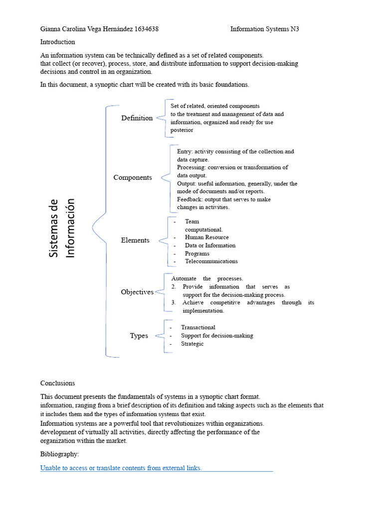 IF Activity 1 - Synoptic Chart of Information Systems | PDF ...