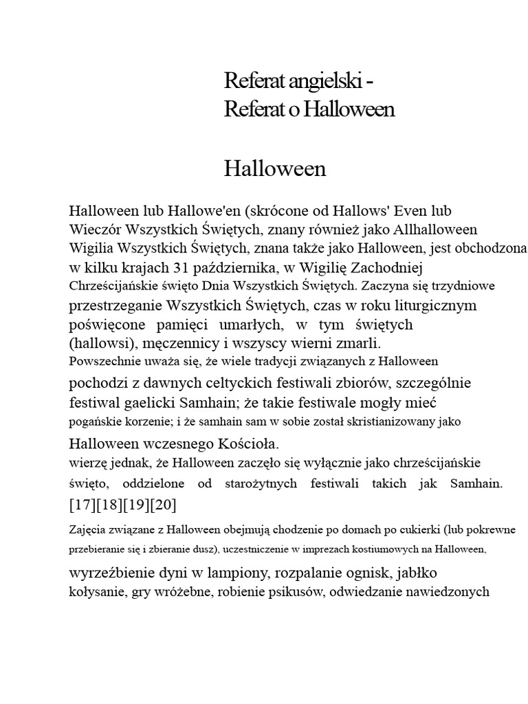 Referat Angielski | PDF