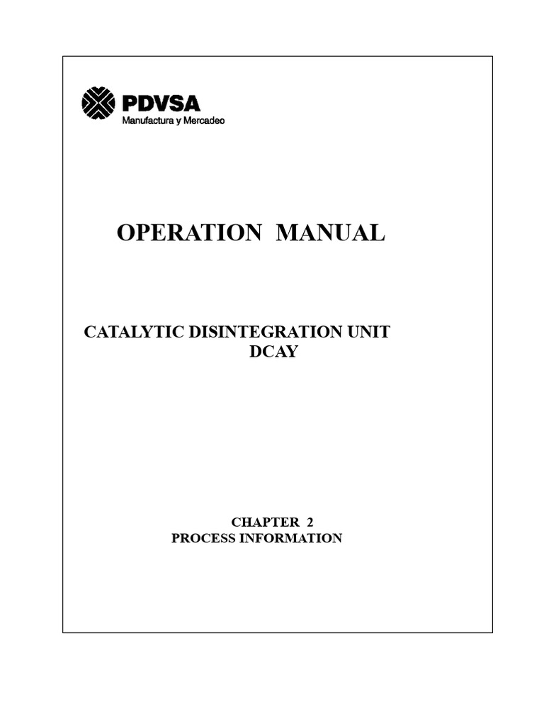 Catalytic Disintegration Unit Process Guide | PDF | Cracking (Chemistry ...