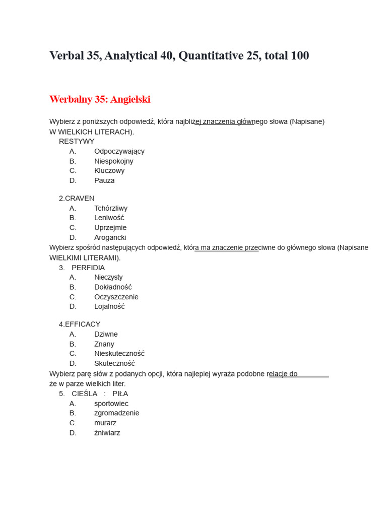 Przykład GAT | PDF