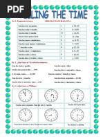 Ejercicios sobre la hora en español | PDF