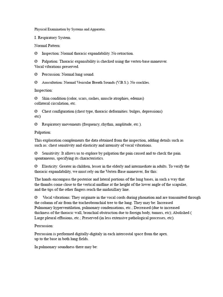 Comprehensive Physical Examination Guide | PDF | Anatomical Terms Of ...