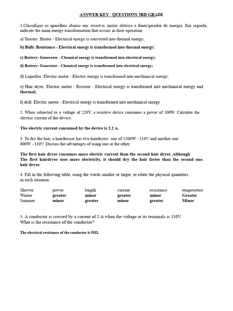 3rd Grade Electricity Concepts Guide | PDF | Electrical Engineering ...