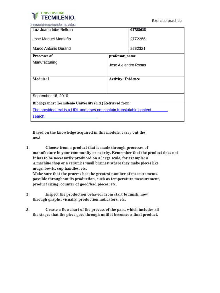 Evidence 1 Manufacturing Processes | PDF | Combustion | Applied And Interdisciplinary Physics
