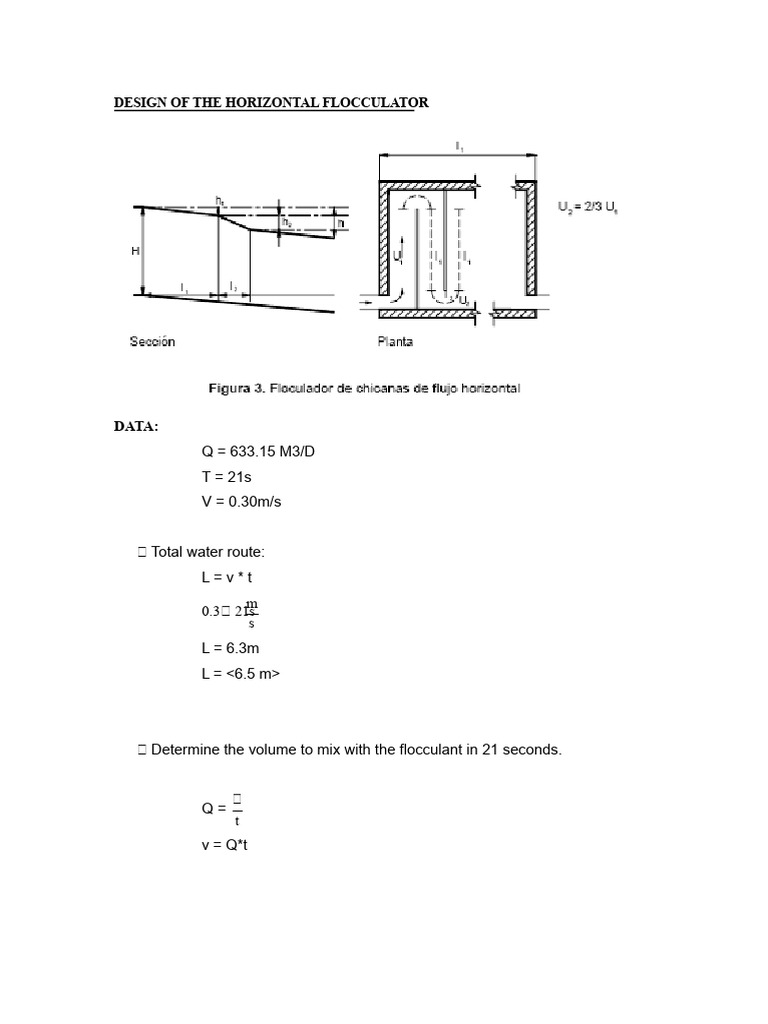 Design of the Horizontal Flocculator | PDF | Applied And ...