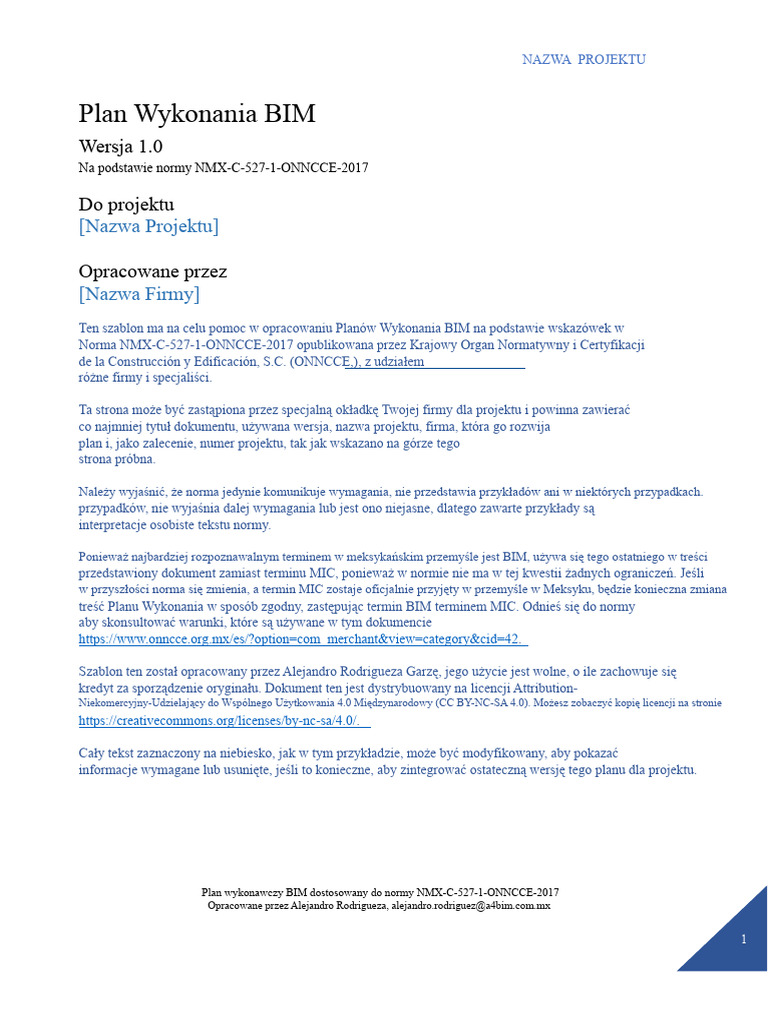Plan MIC Meksyk ONNCCE V1 | PDF