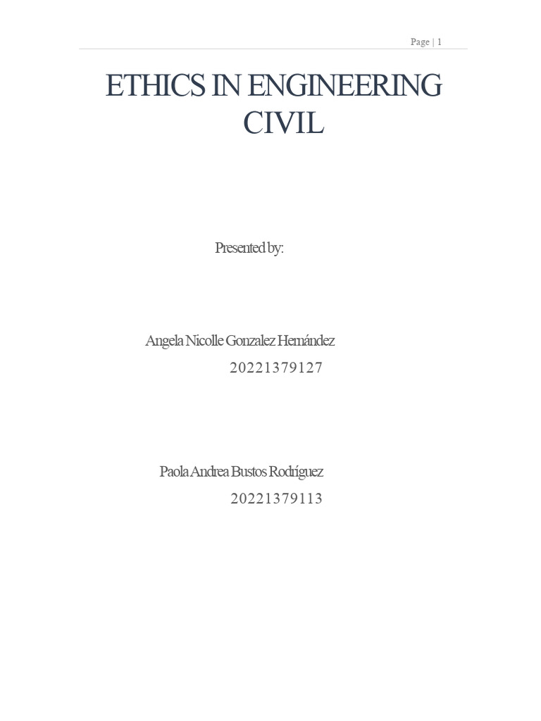 Ethics in Civil Engineering | PDF | Engineering | Knowledge