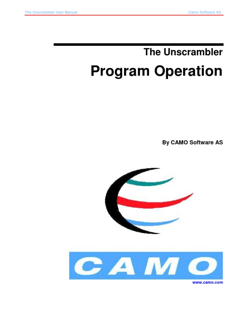 The Unscrambler Program Operation | PDF | Installation (Computer ...