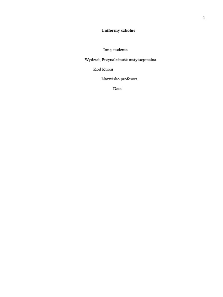 Uniformy Szkolne | PDF