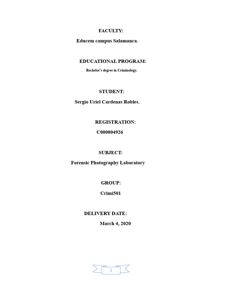 Forensic Photography in Criminology | PDF | Forensic Science | Crimes