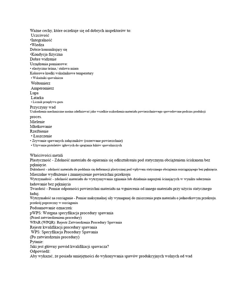 Egzamin Trzeciego Kwartału Smaw 12 Notatka | PDF