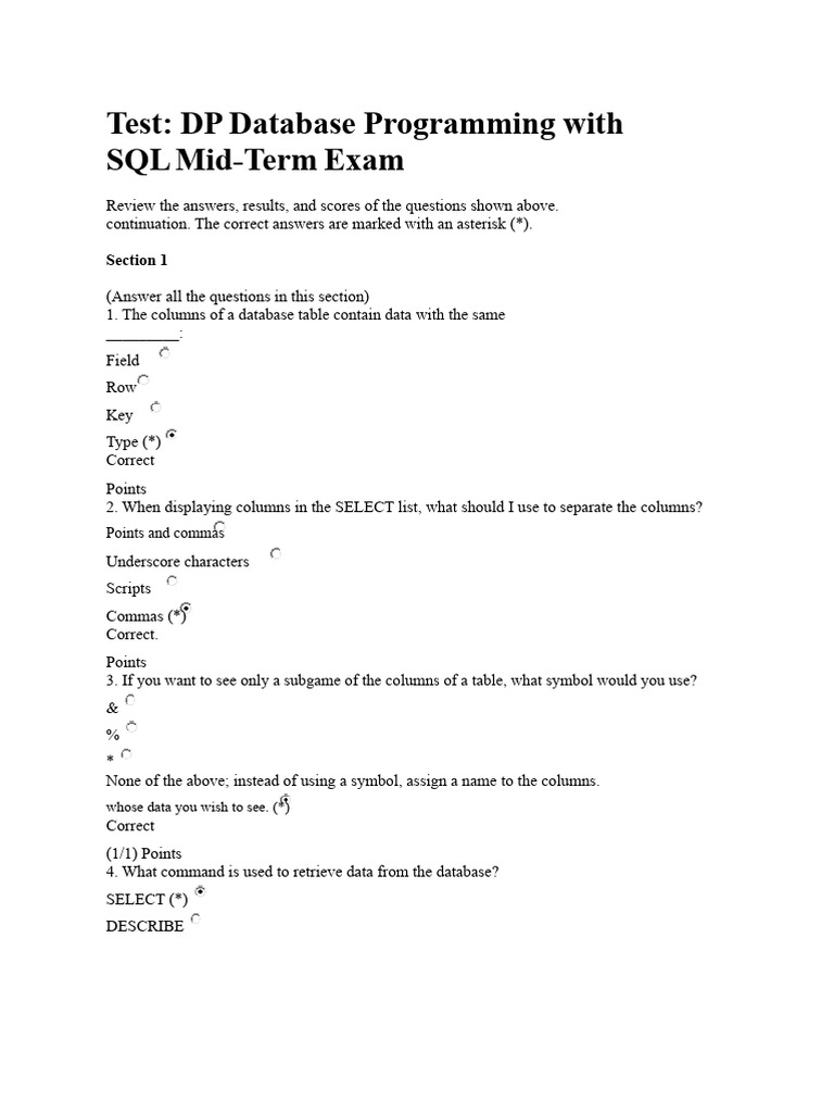 Midterm Exam - Oracle Academy DBII | PDF | Table (Database) | Databases