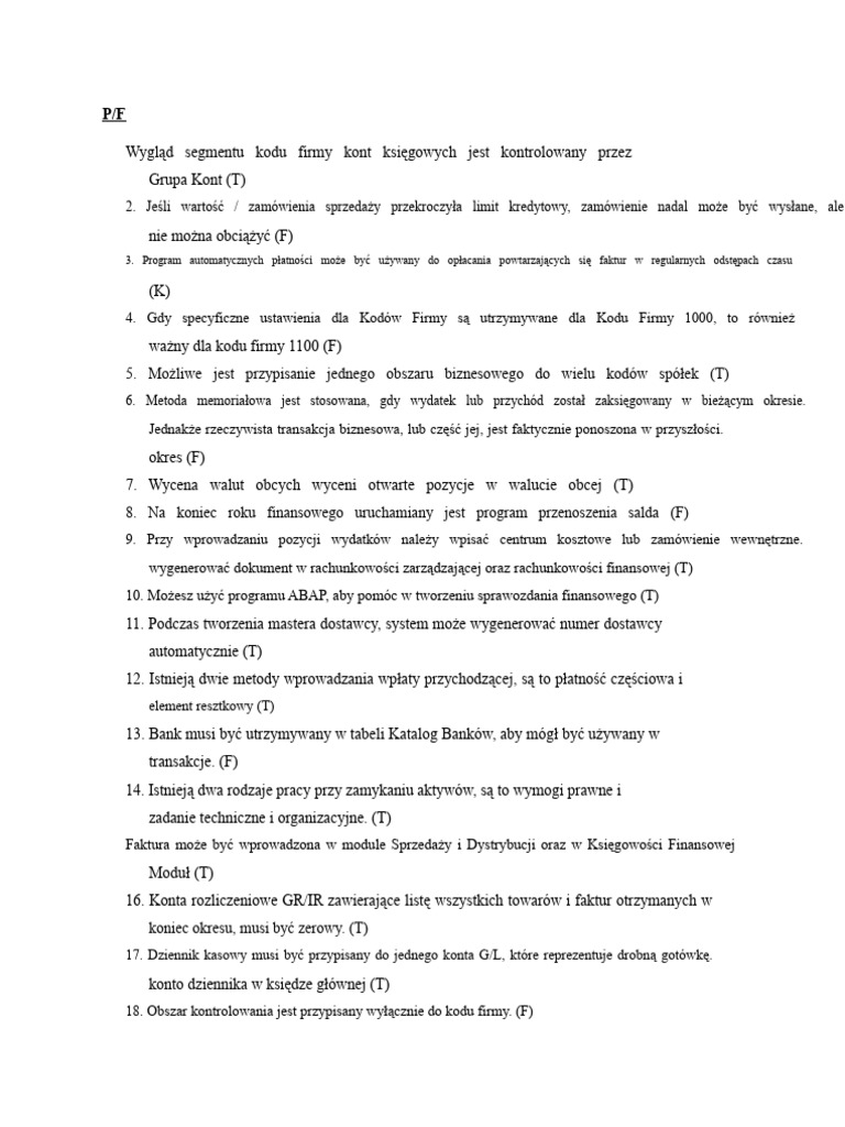 ODPOWIEDŹ NA UAS FINANSOWANIE AC010 (Elang SAP-AC10 Dwa Jawatengah ...