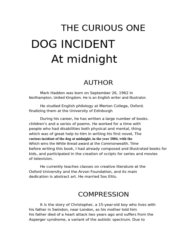 The Curious Incident: A Summary | PDF