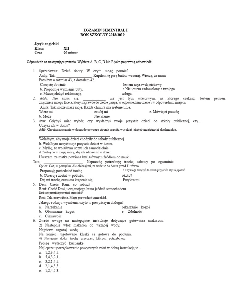 soal bing kls XII.docx | PDF