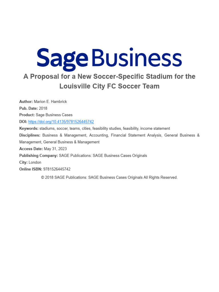 Louisville City FC Stadium Proposal | PDF | Taxes | Major League Soccer