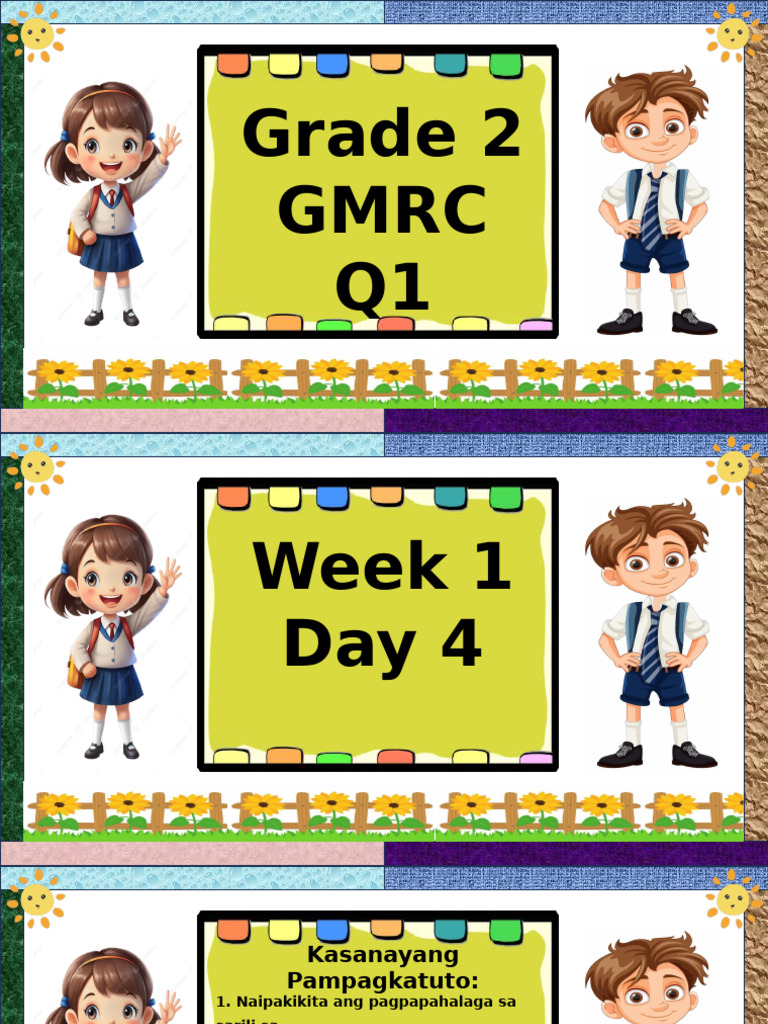 K 12 GMRC 2 Q1 Week1 Day 4 | PDF