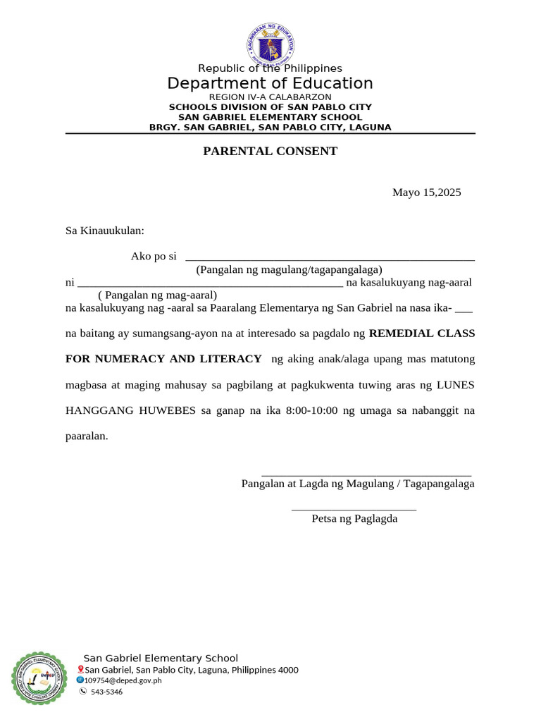 Summer Class Permit | PDF