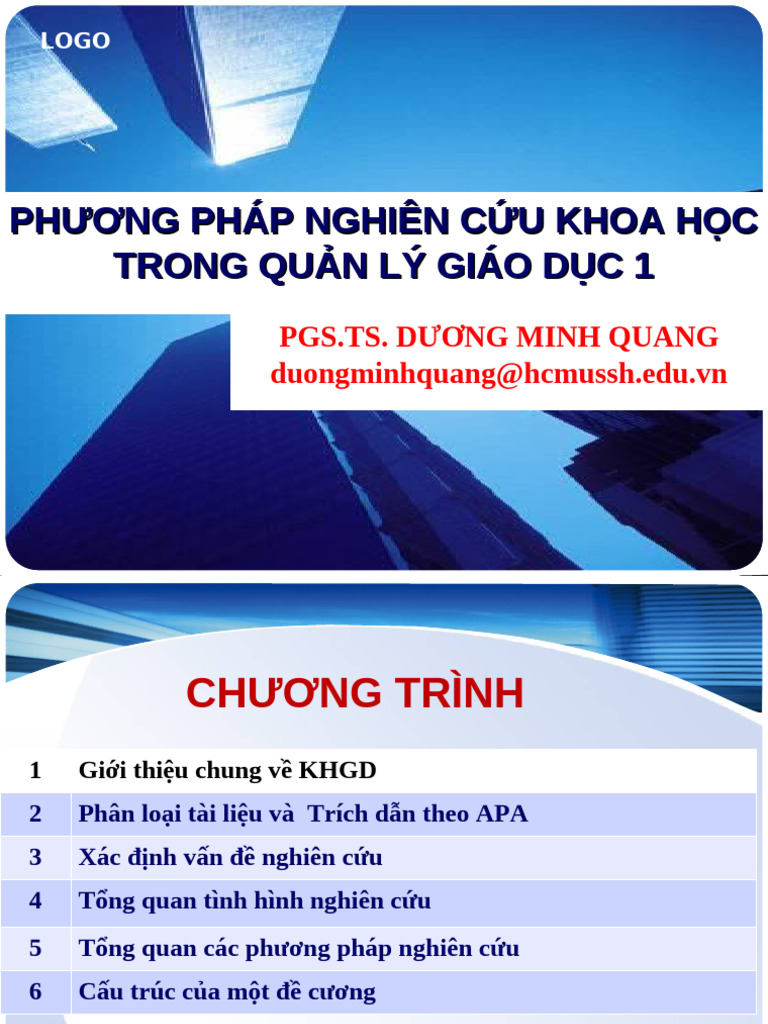 Buoi 1 Phuong Phap Nc Kh Trong Qlgd 1 | PDF