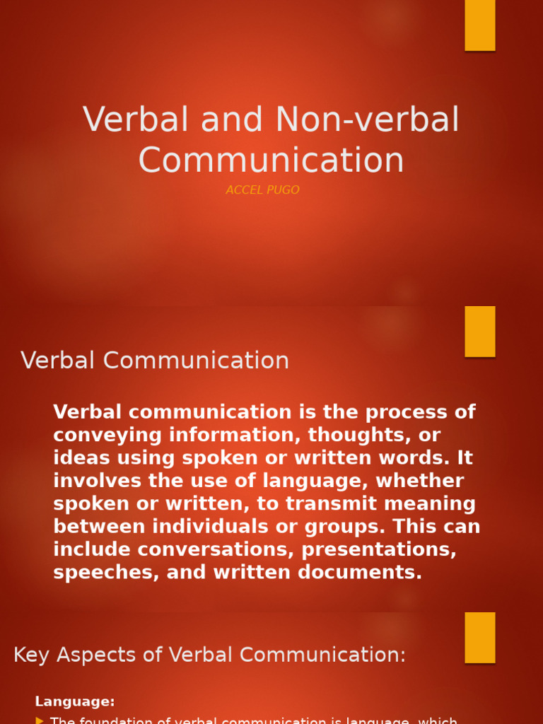 Verbal vs Nonverbal Communication Guide | PDF | Nonverbal Communication ...