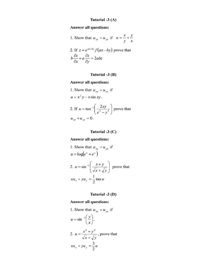 Tutorial 3 | PDF