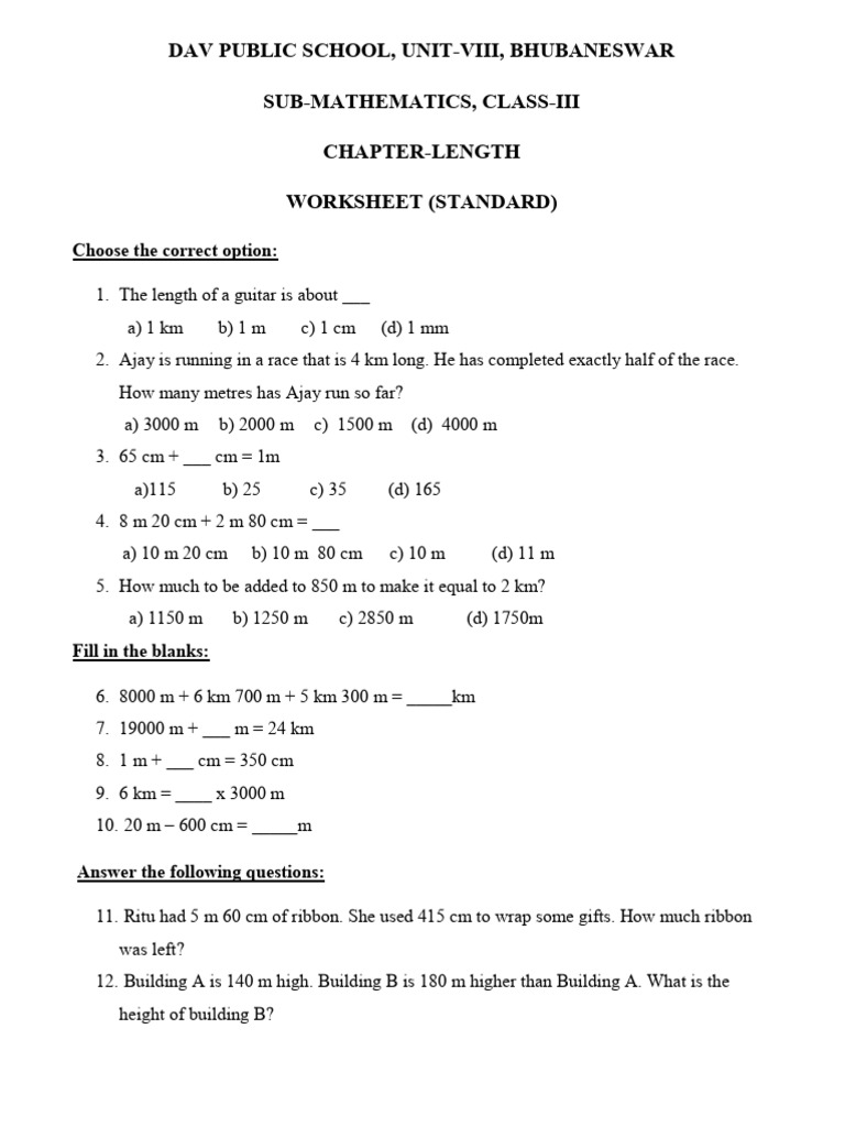 WS ClassIII CH Length (Standard) | PDF