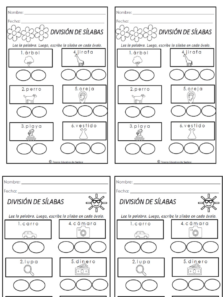 Division de Silabas | PDF