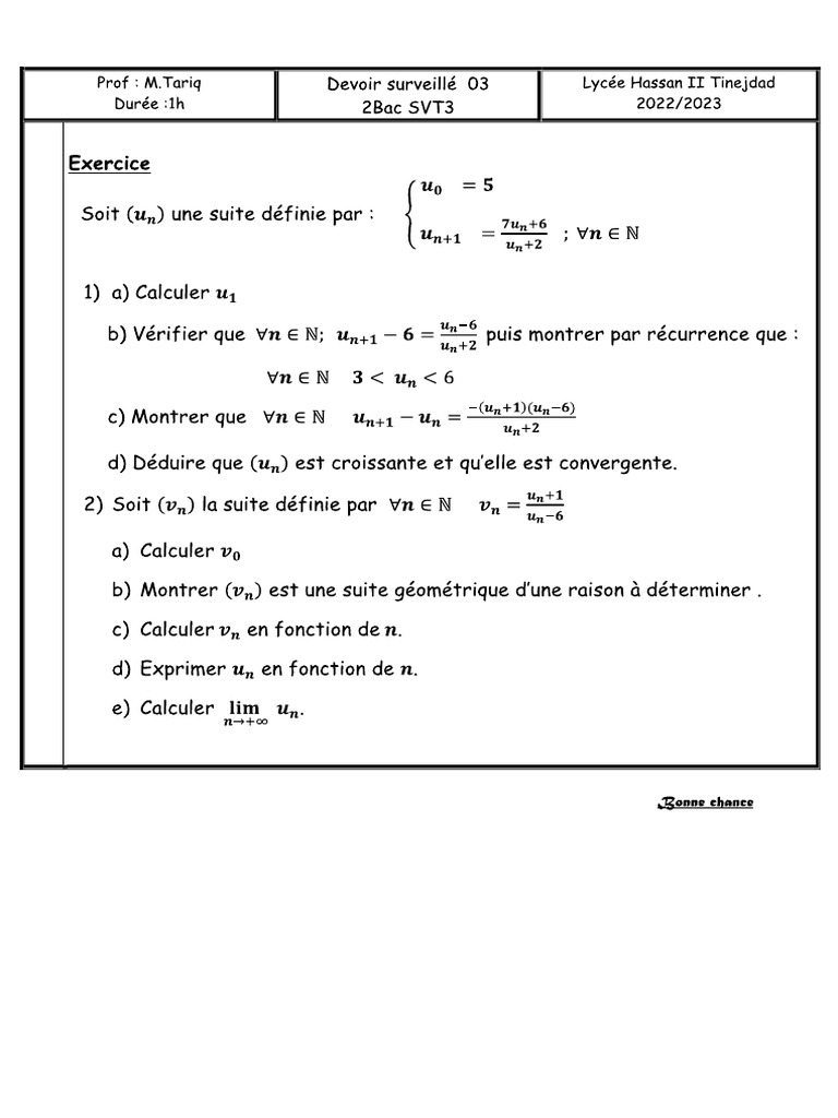 2bac PC DS01 | PDF