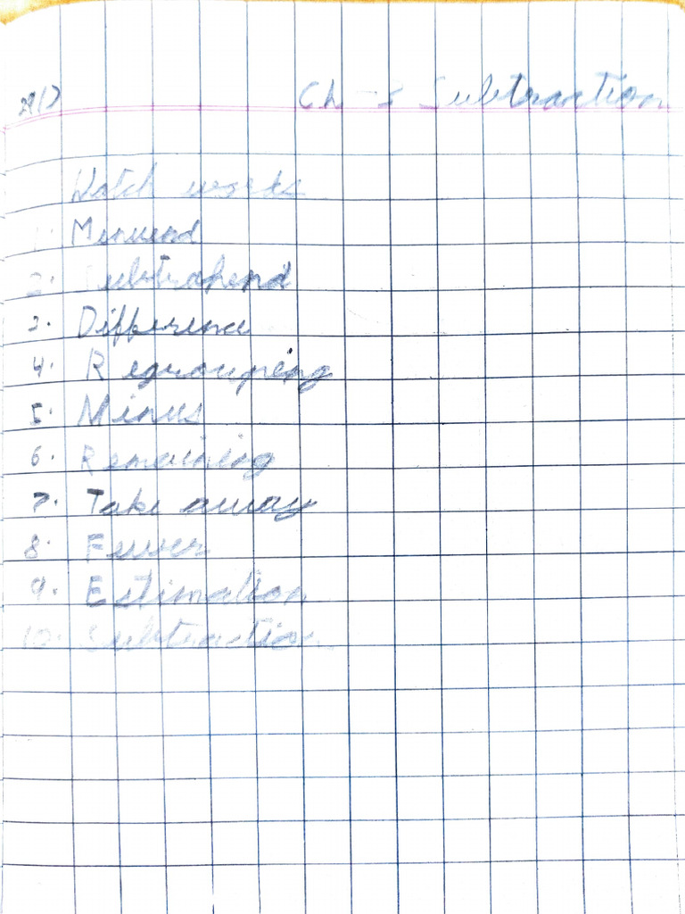 Gr3 Ch3 - Subtraction | PDF