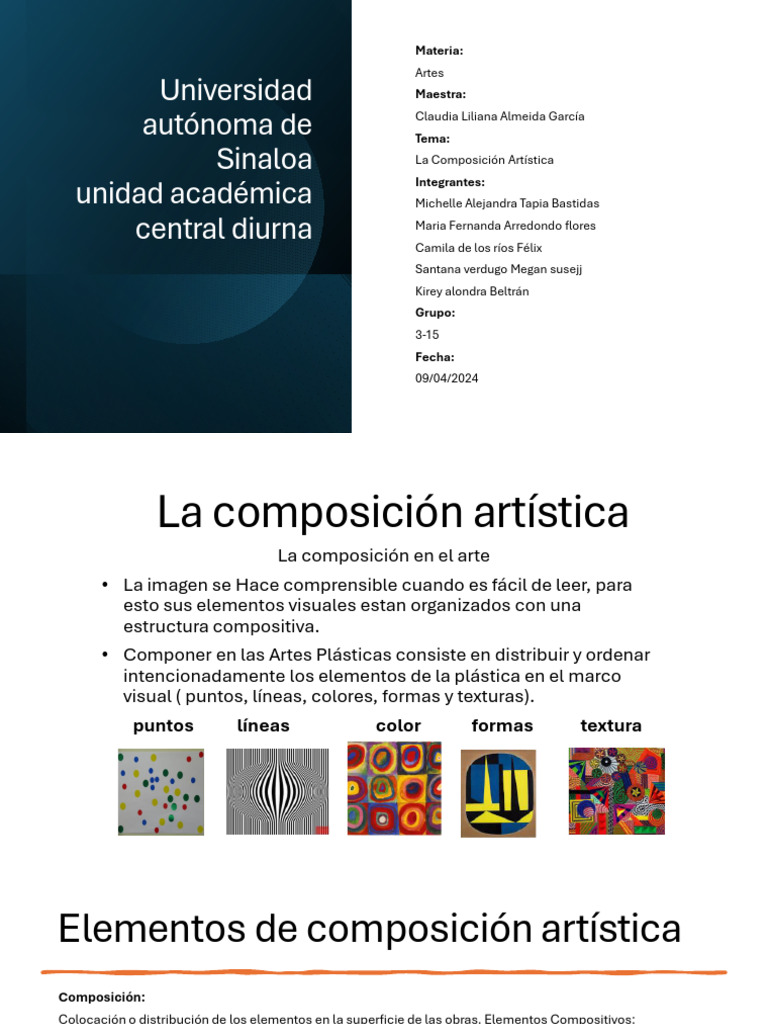 Composición Artística en las Artes Plásticas | PDF | Composición (artes ...