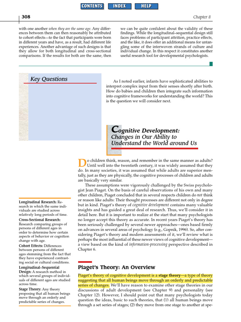 Piaget Theory of Cognitive Development | PDF | Cognitive Development ...