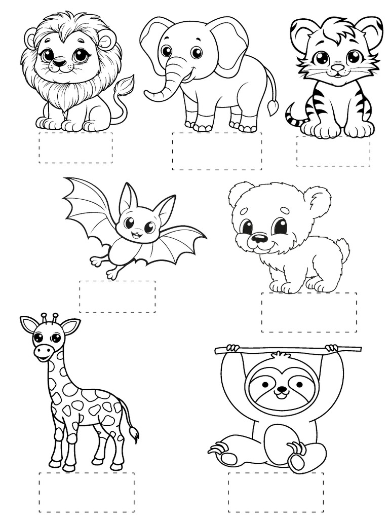 Animales Recortables Jungle Animals | PDF