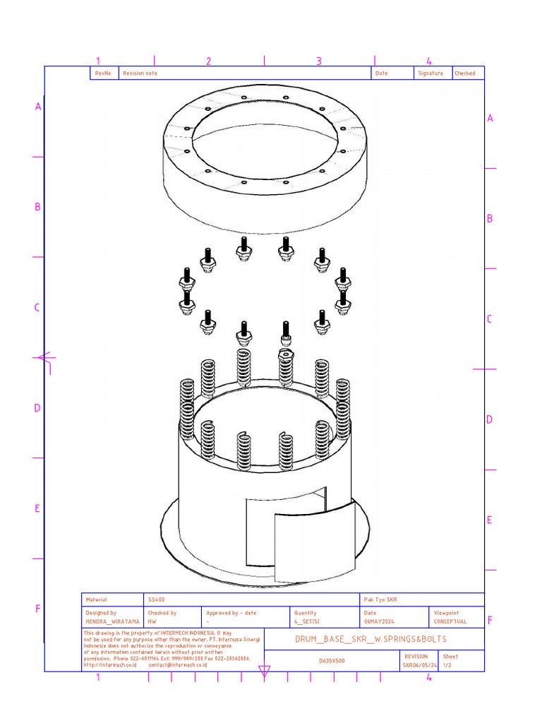 SKR Drum Base W.springs&bolts | PDF