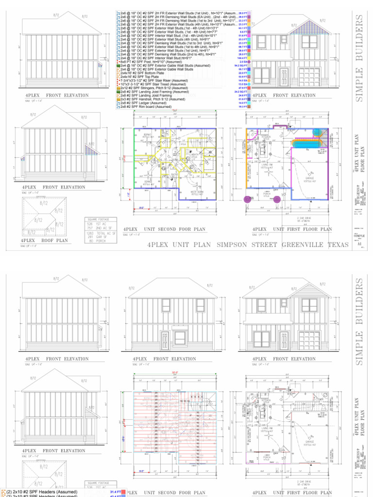 4 Plex Building (Struc) - PDF Markups | PDF