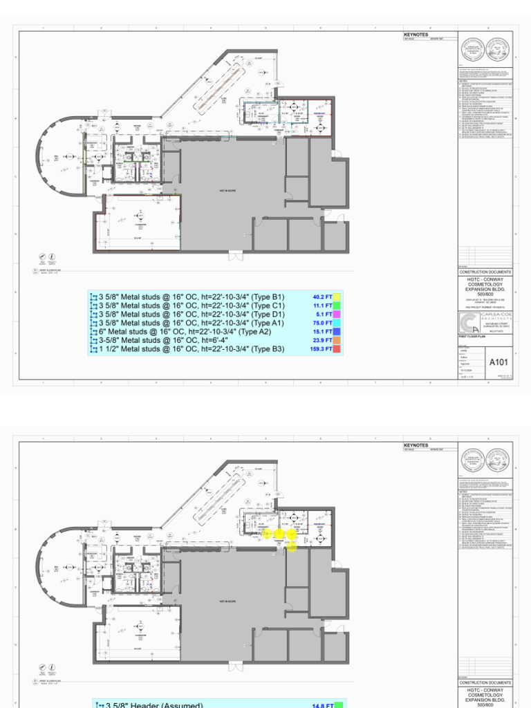 HGTC-Conway Cosmetology Expansion Bldg - Markups PDF | PDF