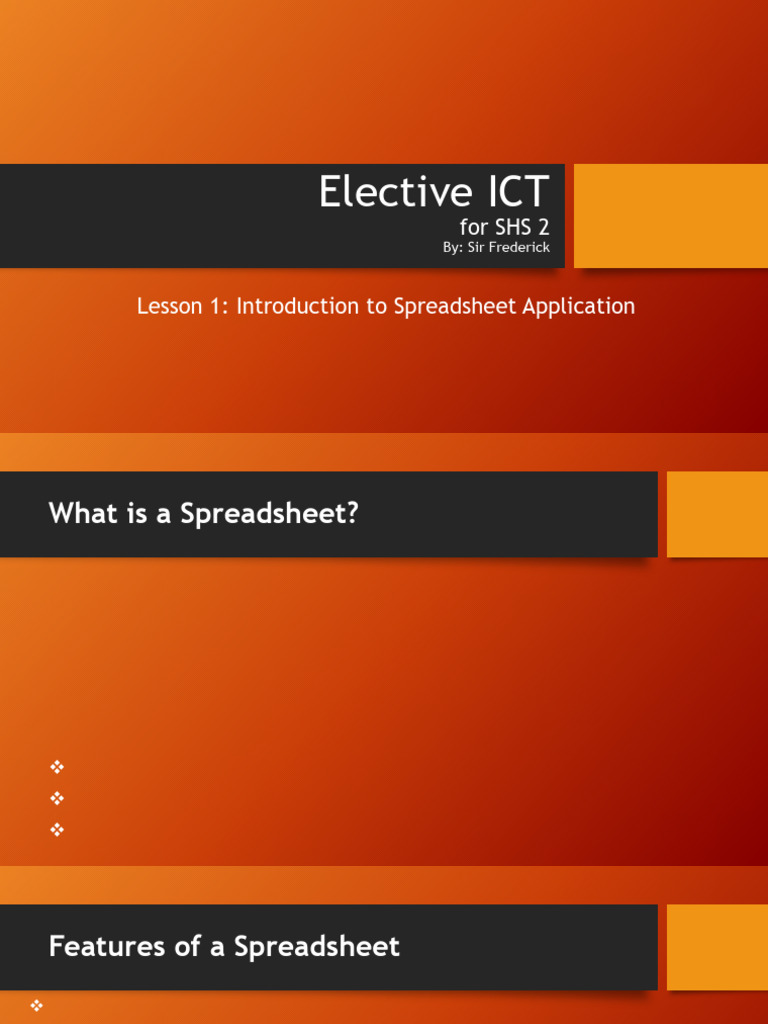 Introduction to Spreadsheet Applications | PDF | Spreadsheet ...