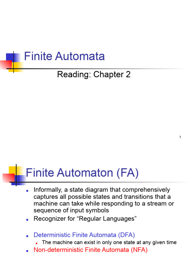 Understanding Finite Automata: DFA & NFA | PDF | Automata Theory ...