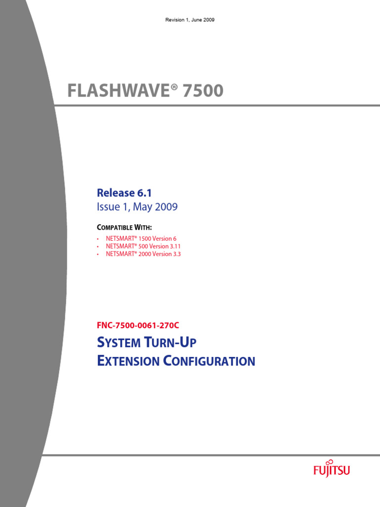 FLASHWAVE 7500 Turn-Up Configuration Guide | PDF | Wavelength Division ...