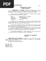 AFF. OF LOSS (Plate Number-Template) | PDF