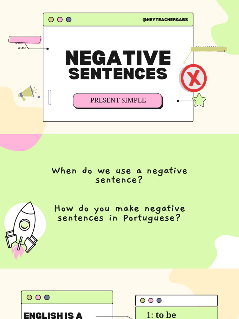 Negative Sentences in Present Simple | PDF
