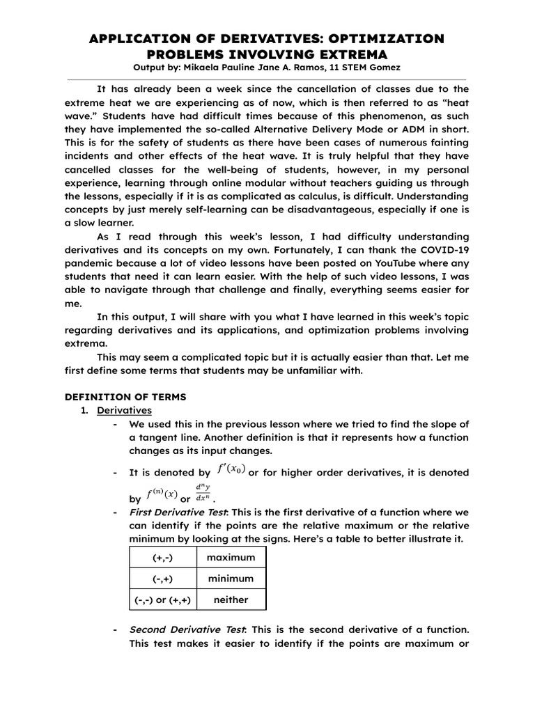 Basic Calculus (Summative Assessment Week 6) - Ramos, Mikaela Pauline Jane A., 11 STEM Gomez ...
