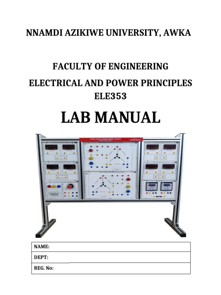 Three Phase Transformer Polarity Test | PDF | Voltage | Transformer
