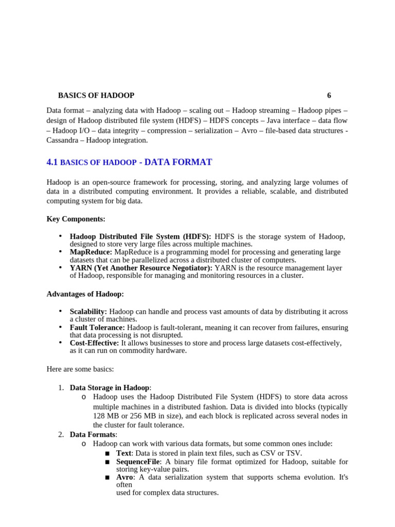 Big Data Analytics - Basics of Hadoop | PDF | Apache Hadoop | Scalability