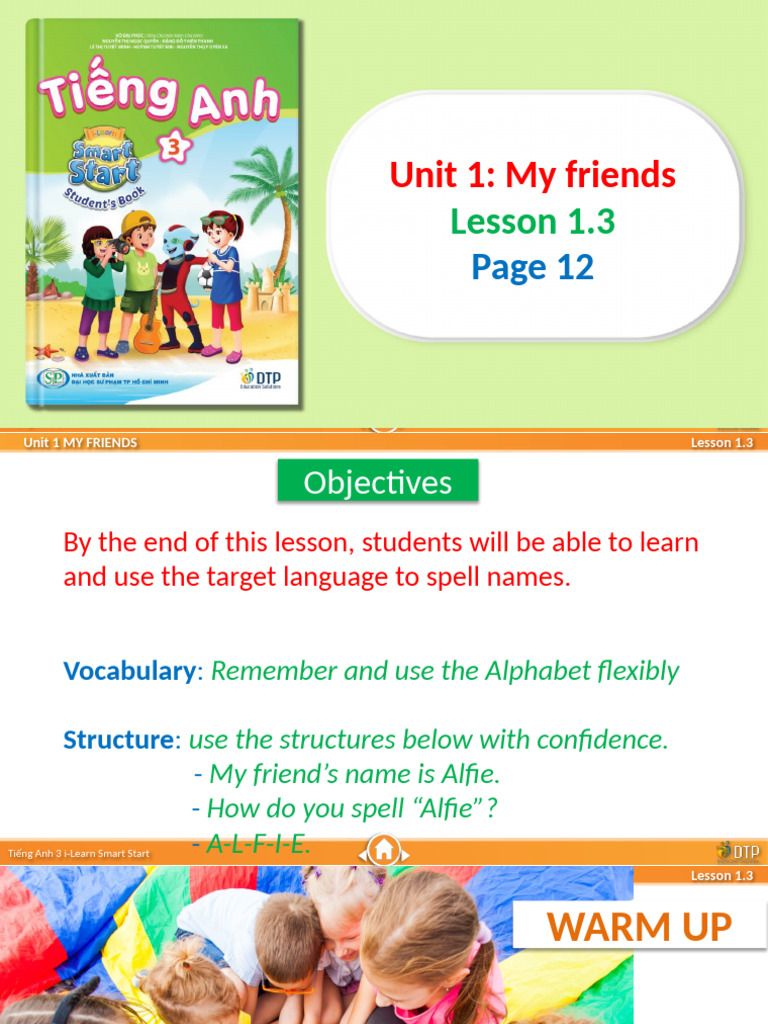 Unit 1 My Friends - Lesson 1.3 - Page 12 (Done) | PDF | Linguistics ...