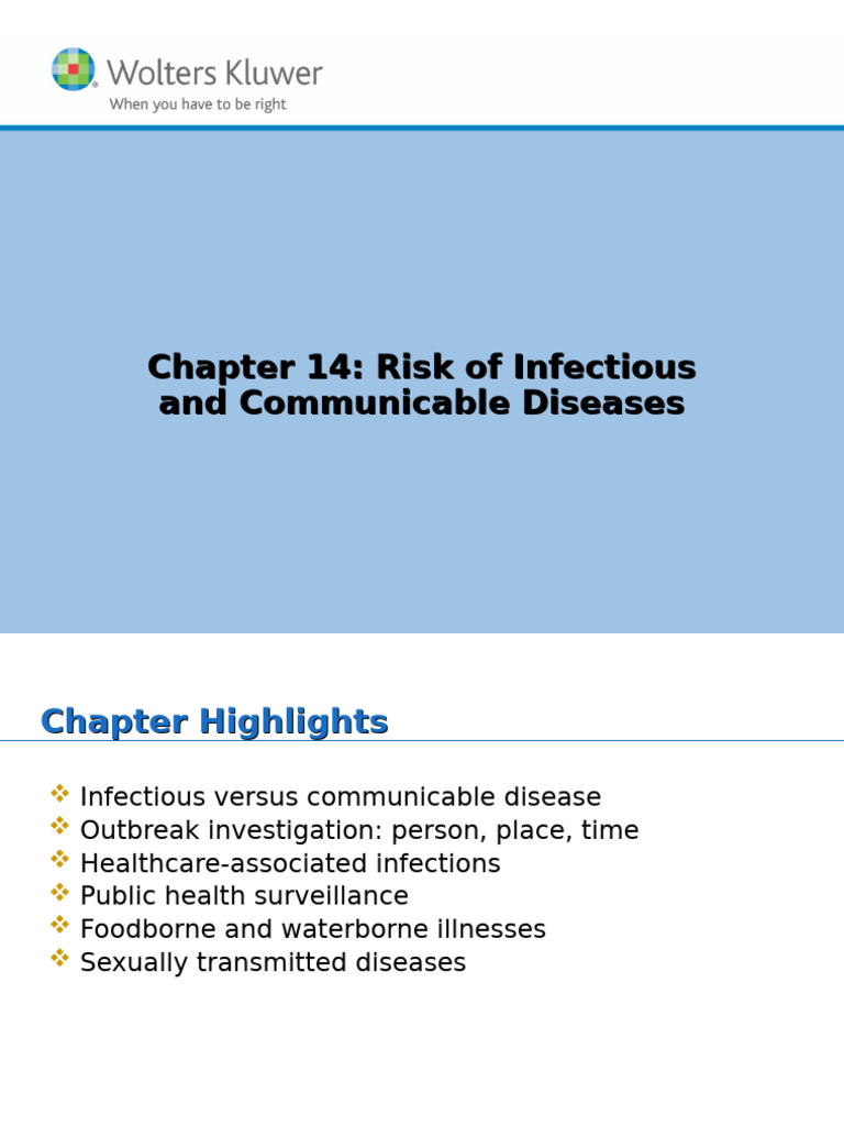 Chapter 14 - Risk of Infectious and Communicable Diseases | PDF ...